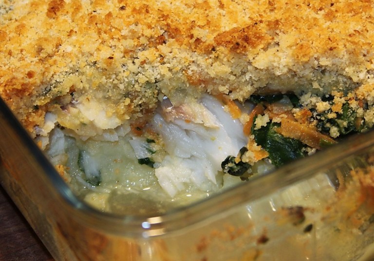 Fiskefad med grønt og sprød citrontopping – Dalsgaard i Skivholme